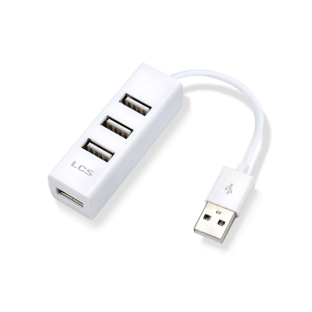 Hub Usb 4 Puertos 2.0 Multiplicador Lcs Blanco