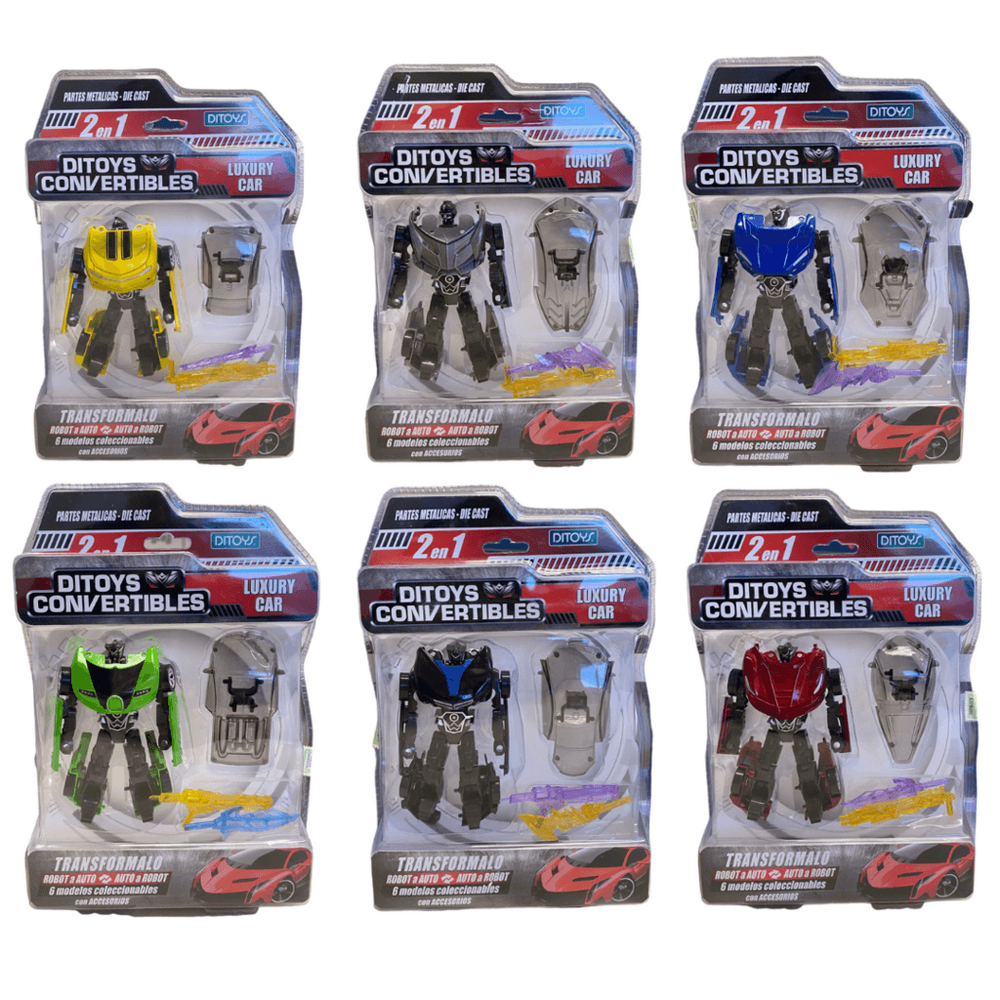 Robot Convertible Luxury Car | Ditoys | 2690 Negro