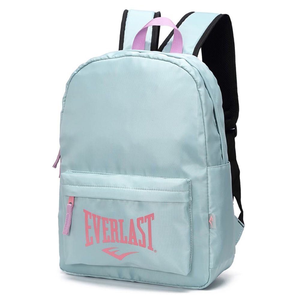 Mochila Everlast Letras a Color Cómoda Úso Diario Microfibra