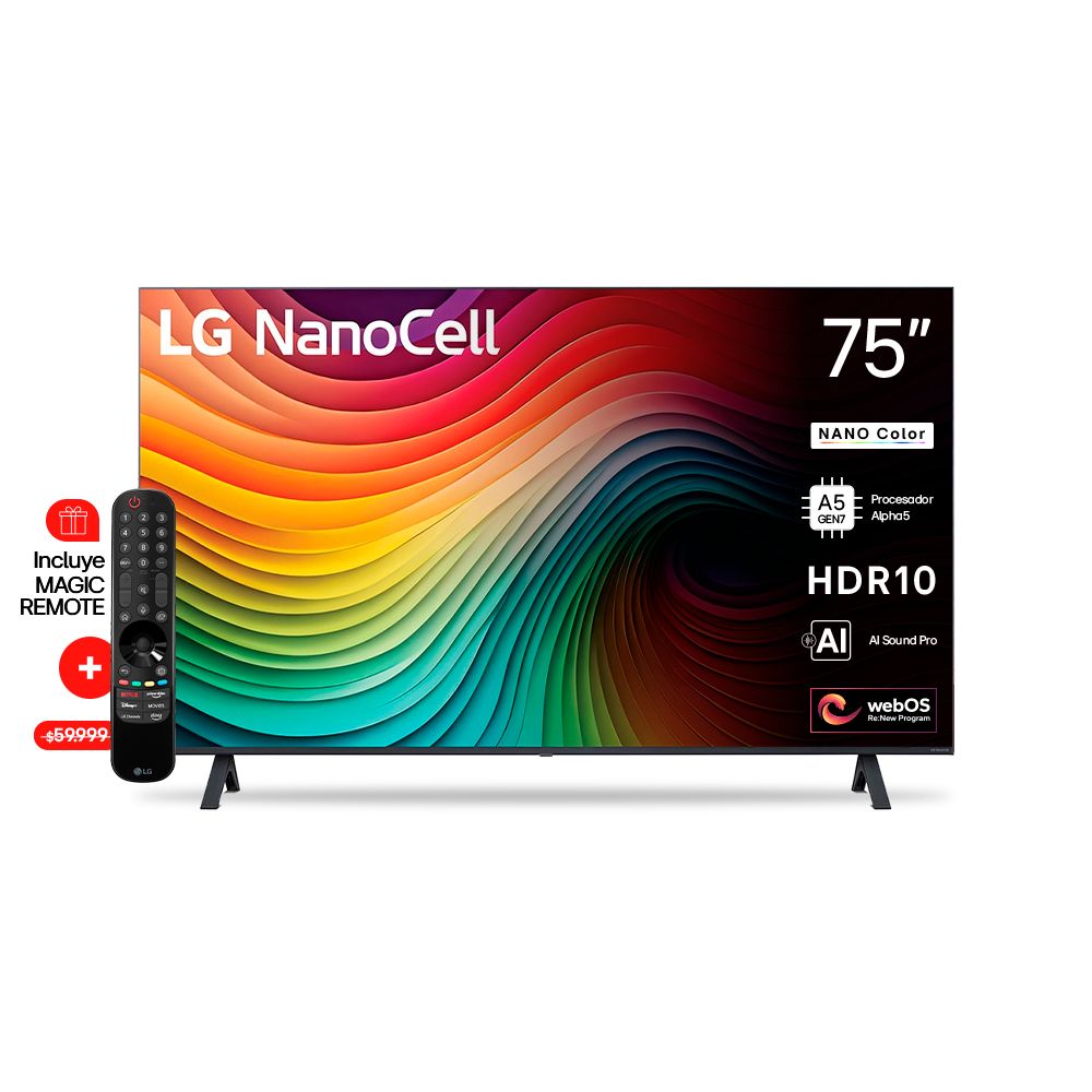 Smart TV LG NanoCell AI 75" UHD 4K Procesador Alpha 5 7ma Gen con ...