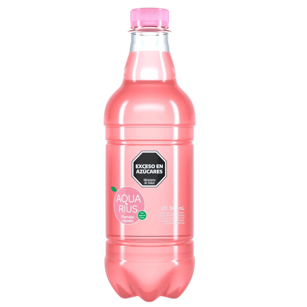 Agua Saborizada Aquarius Pomelo Rosado 500ml x6
