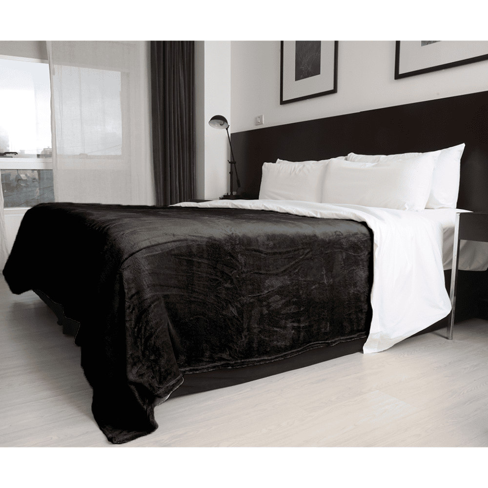 Frazada Catana Home Flannel Queen 220x240 – Color Negro