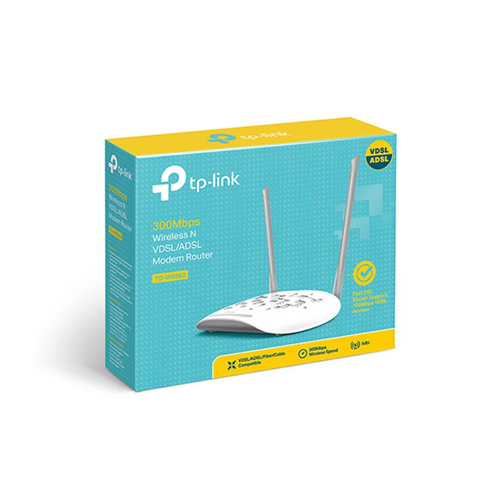 Router 4P TpLink vdsl2 Modem W9960 Azul