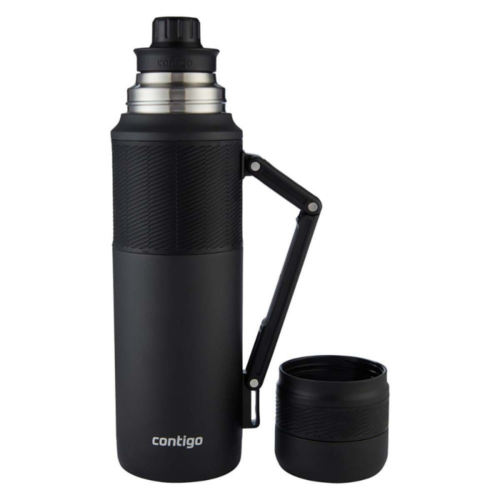 Termo Contigo 1200ml Negro 1,2 Lts Mate Thermalock Acero Inoxidable