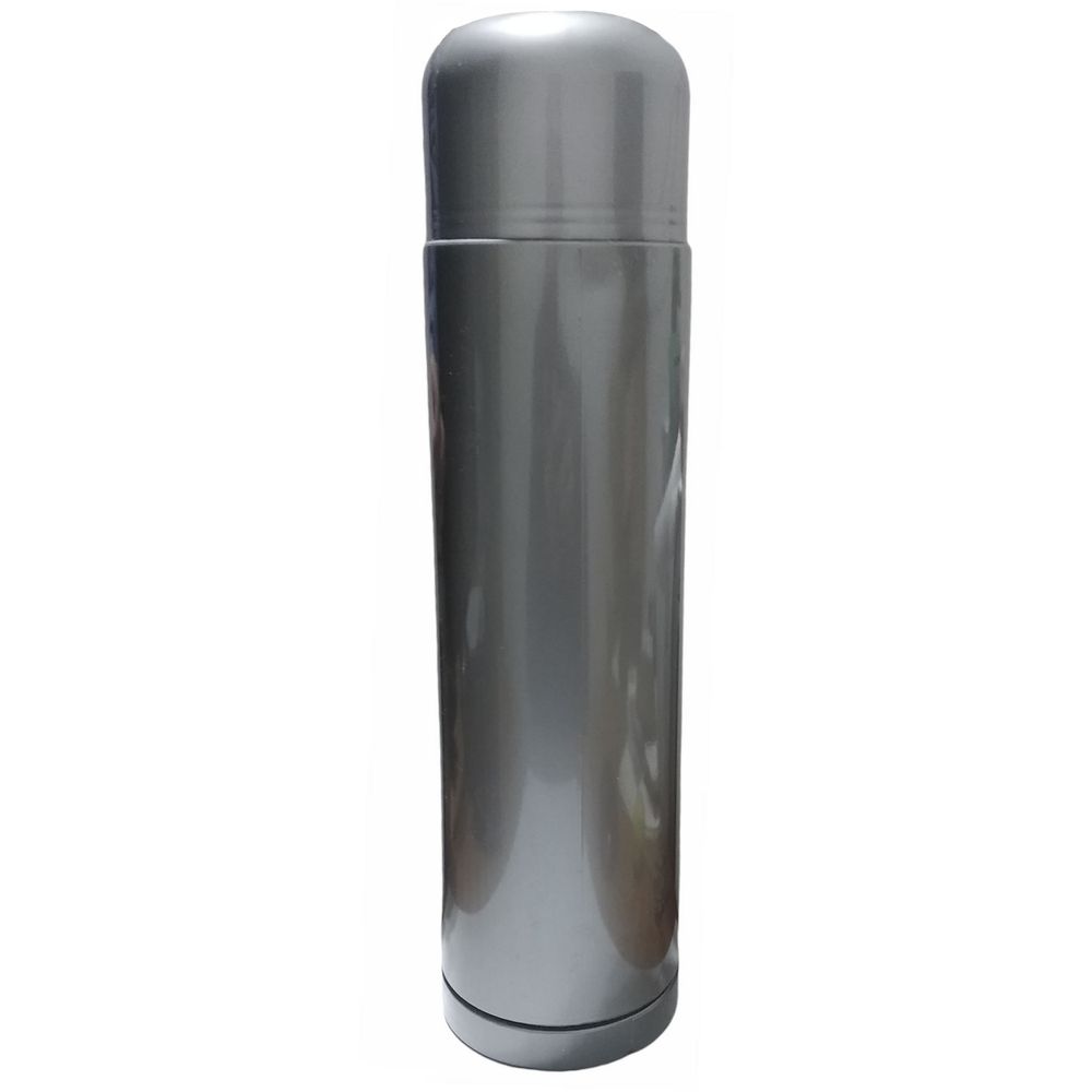 Termo Bala Irrompible 1 Lts C/ Pico Cebador Plata