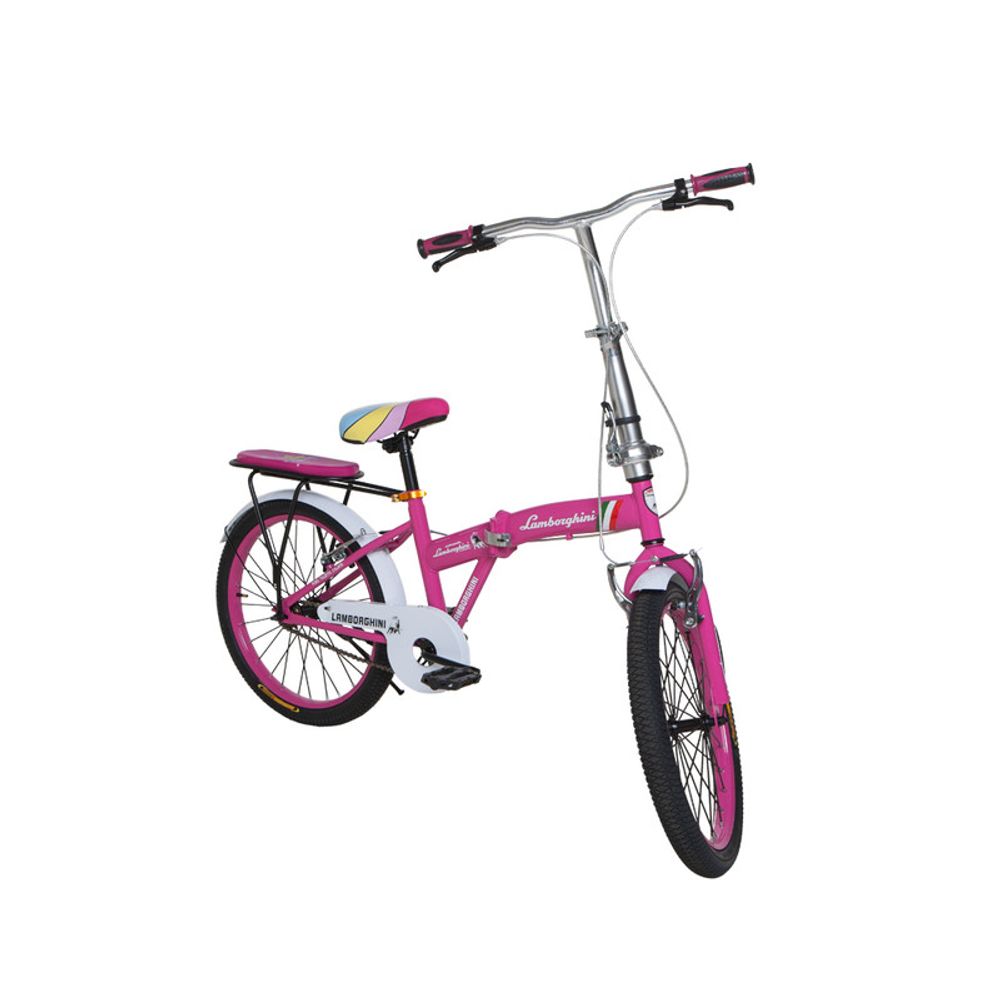 Bicicleta Plegable Lamborghini Rodado 20 Fucsia