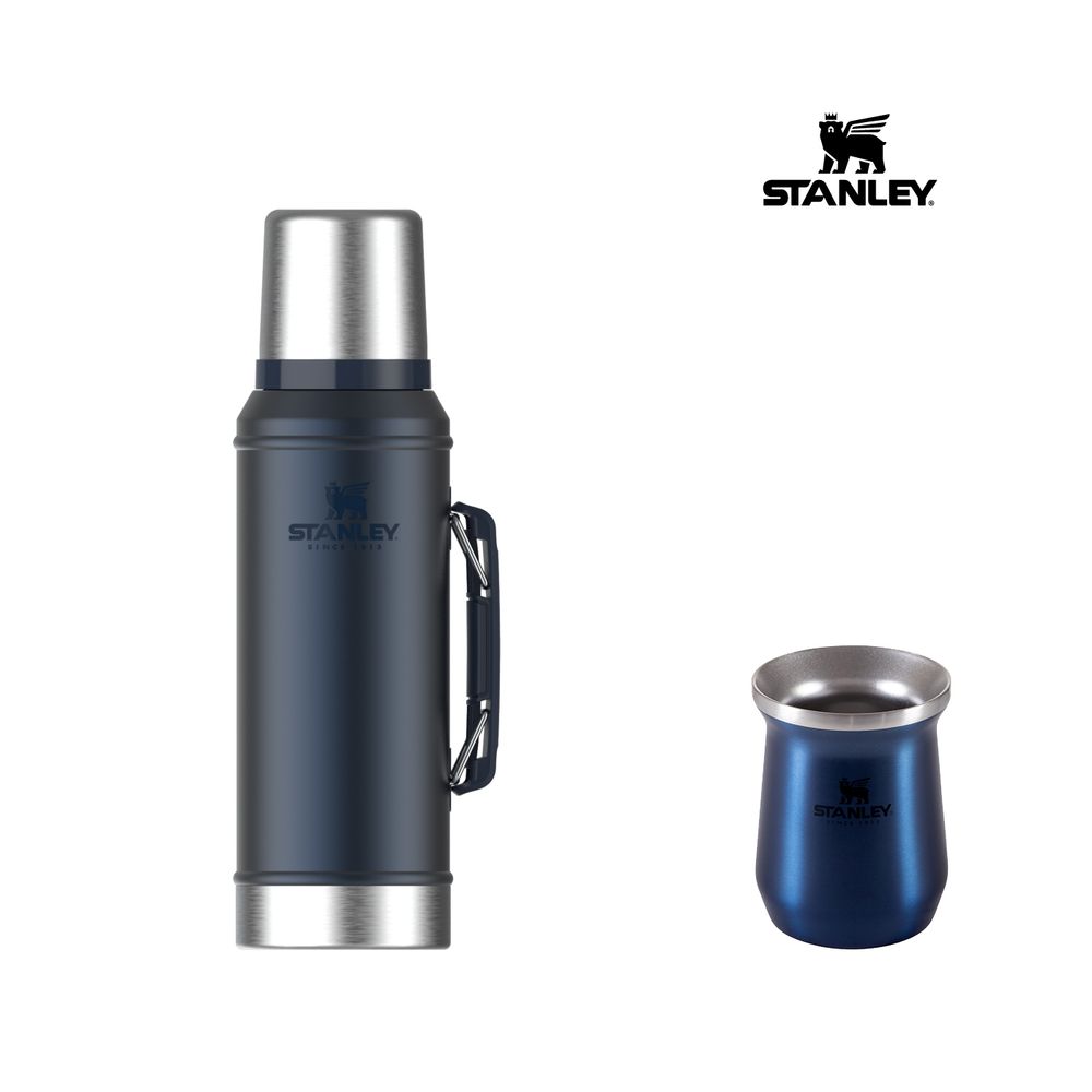 COMBO STANLEY TERMO CLASICO 1LT + MATE CLASICO 236ML NIGHTFALL