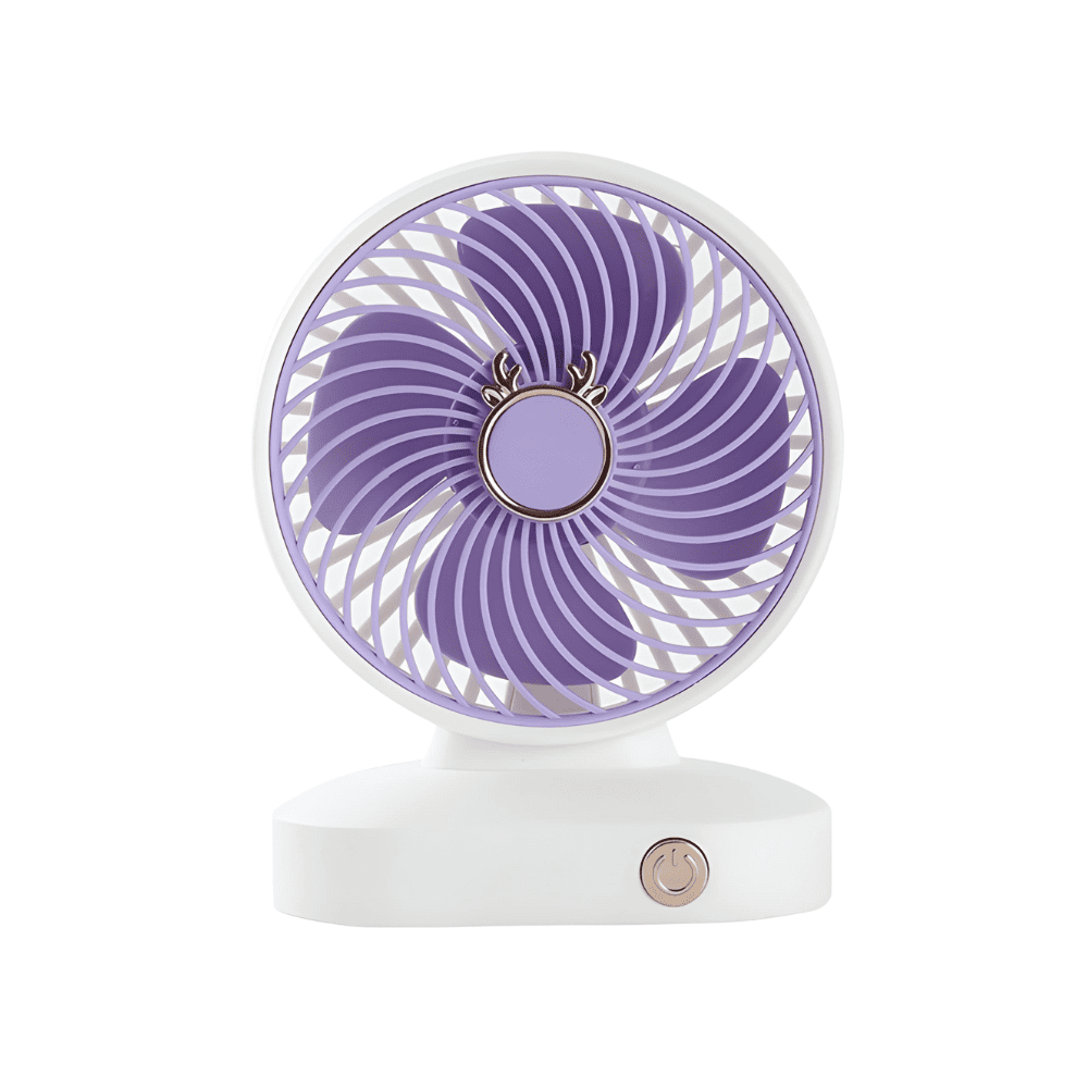 Mini Ventilador Turbo Portátil Con Base Fija Recargable Violeta VENTI ...