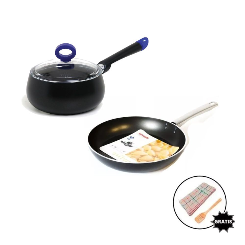 Set Bateria Ollas Cacerolas Sartén Domo Antiadherente Utensi