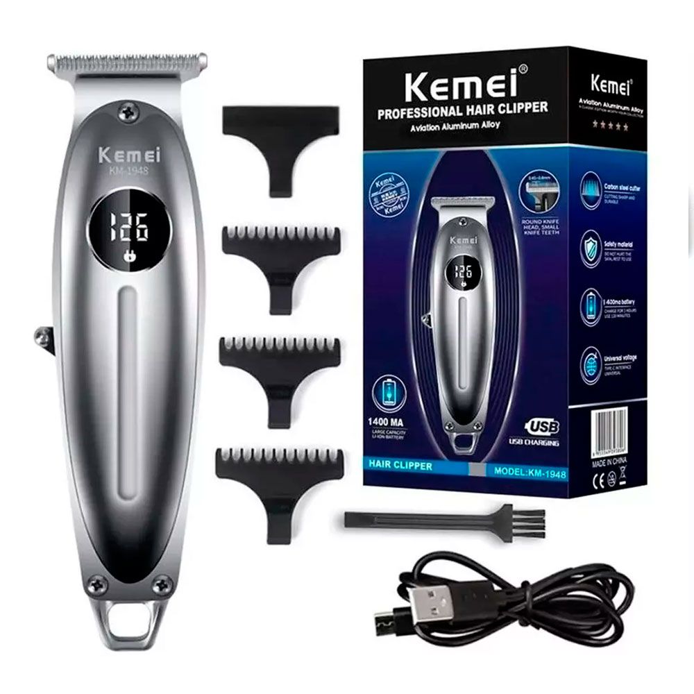 Kemei Recortadora Km-1948 Patillera Trimmer Display Lcd