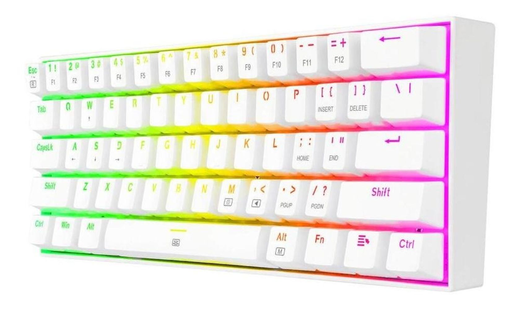Teclado Gamer Redragon K630 Dragonborn Con Luz Rgb Blanco