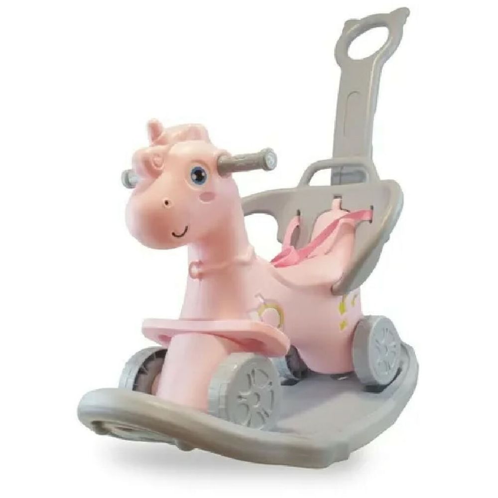 Unicornio Mecedor Pata Pata 3 En 1 Ok Baby Okbb0304 Rosa