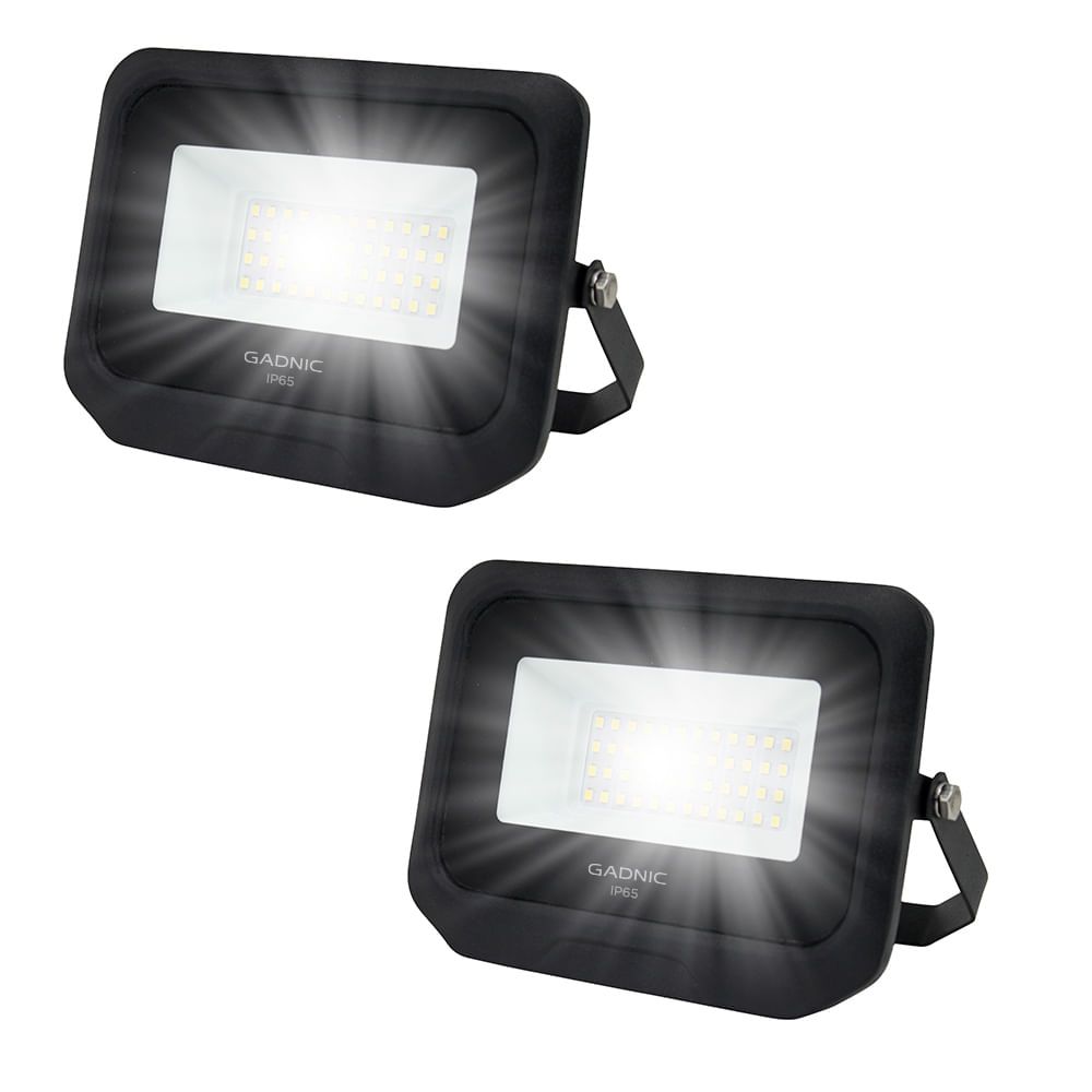 Kit x2 Reflector Led Blanco 50W Exteriores Interiores Muy Potentes