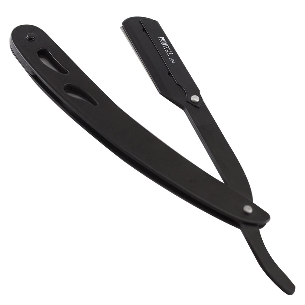 Navaja Barbero Peluqueria Pointcut Black Acero 104 + Filos