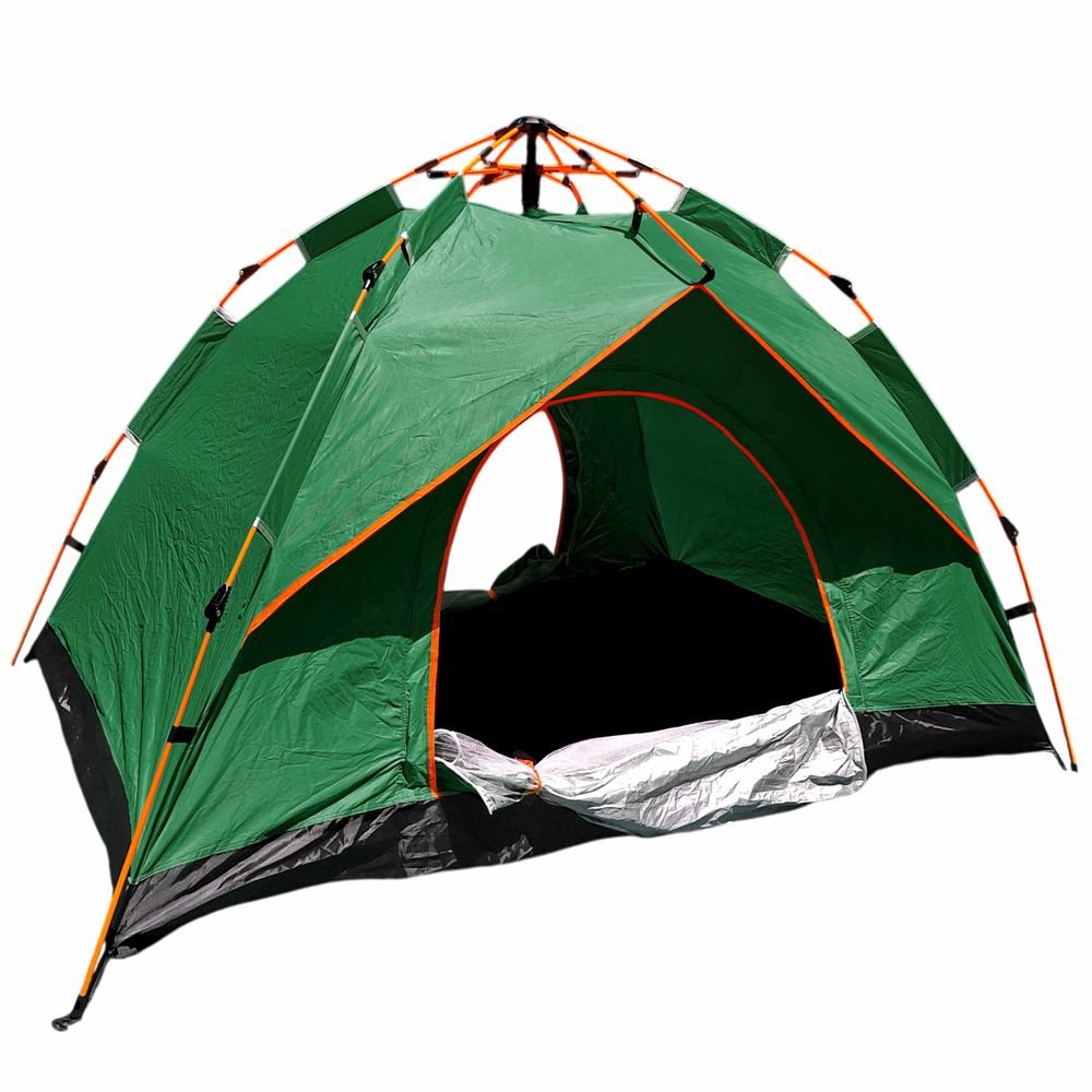 Carpa Automatica Autoarmable con Doble Cierre para 2 Personas Verde YY2686