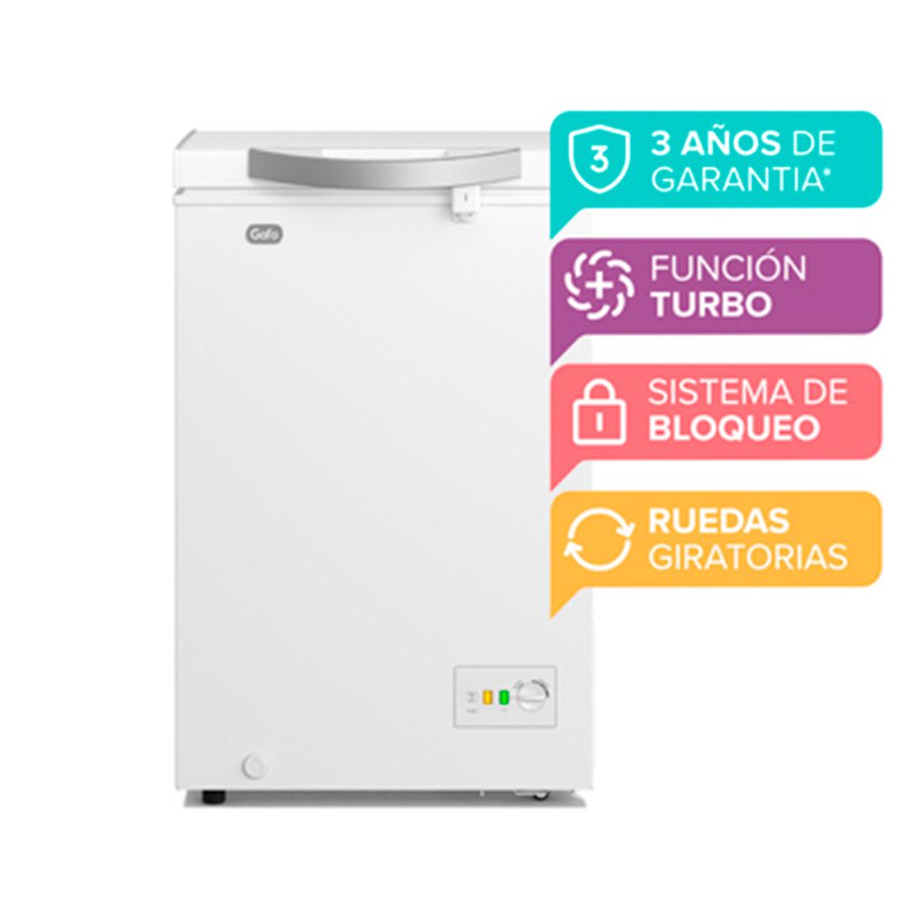 Freezer Horizontal Gafa FGHF100B-S 100L Blanco Función Turbo