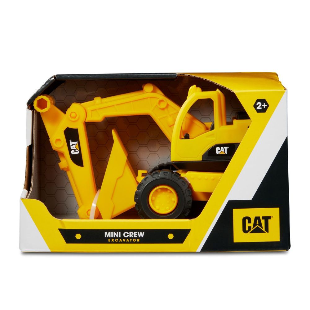 CAT Vehiculo de Construccion 18cm Free Wheeling Mini Crew Excavadora