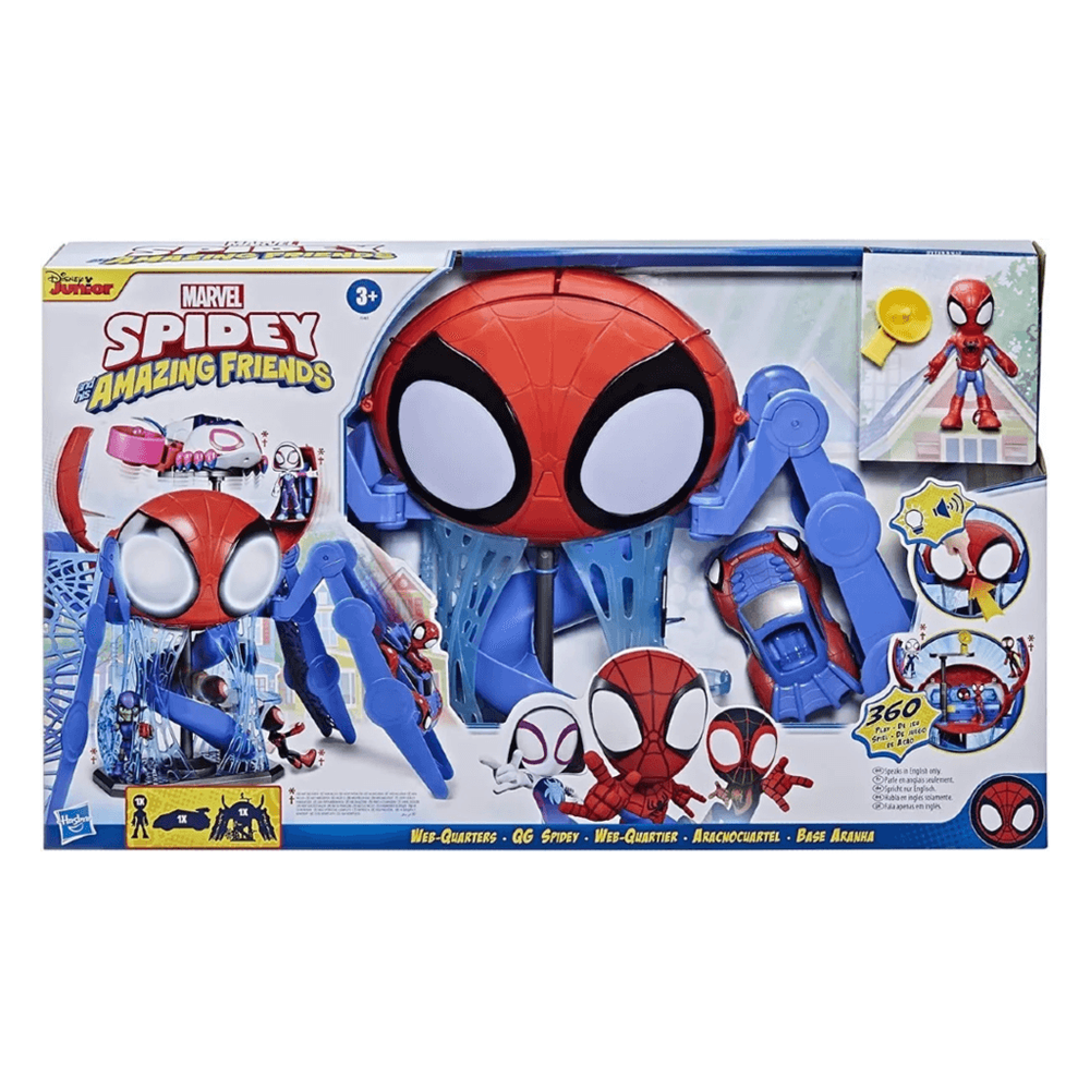 Spidey Playset Aracnocuartel Figura Y Vehículo F1461