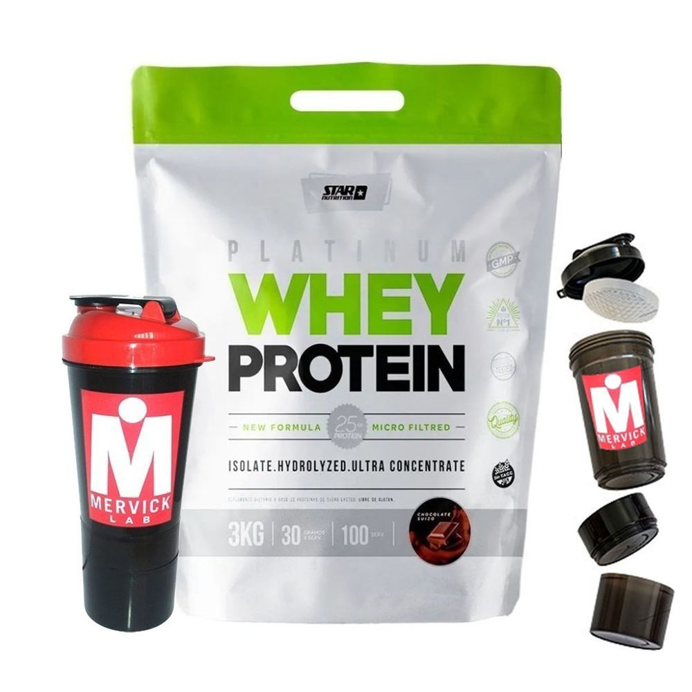 Premium Whey Protein 3Kg + Smart Shaker 3 en 1 Sabor:Vainilla Star ...