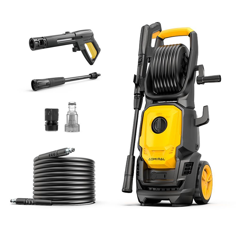 Hidrolavadora Admiral 2000w 150 Bar con Autostop + Accesorios Alta Presión