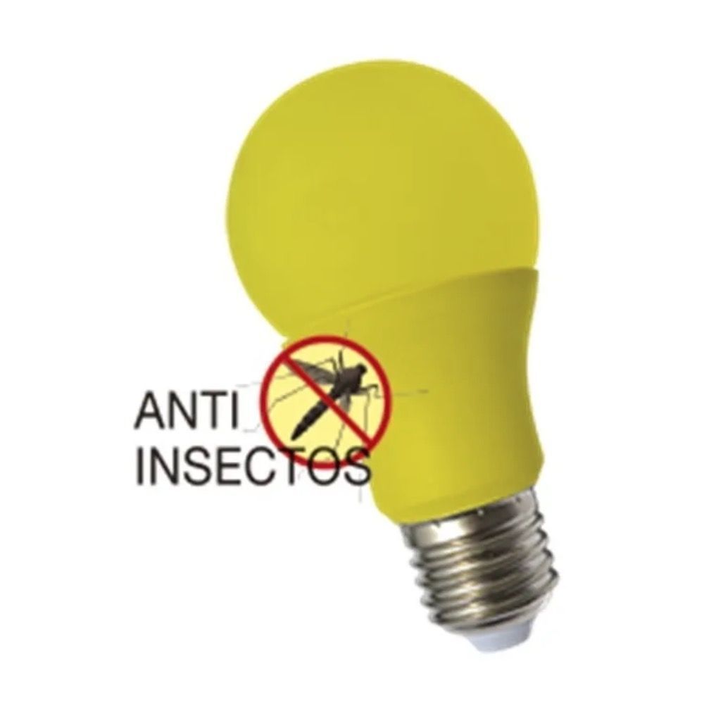 Foco Led A60 Anti Insectos Color Amarillo 5w