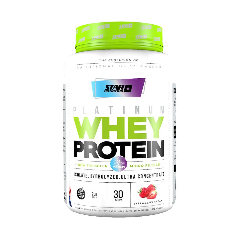 Suplemento Star Nutrition Platinum Whey Protein 2 Lb