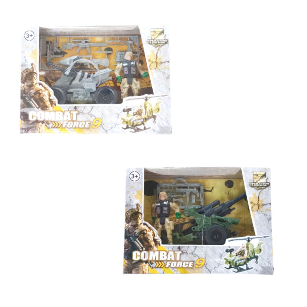 Set Militar Soldado + Vehiculo Combat Force 9 Bl3406 / Bl3407 Cuatriciclo
