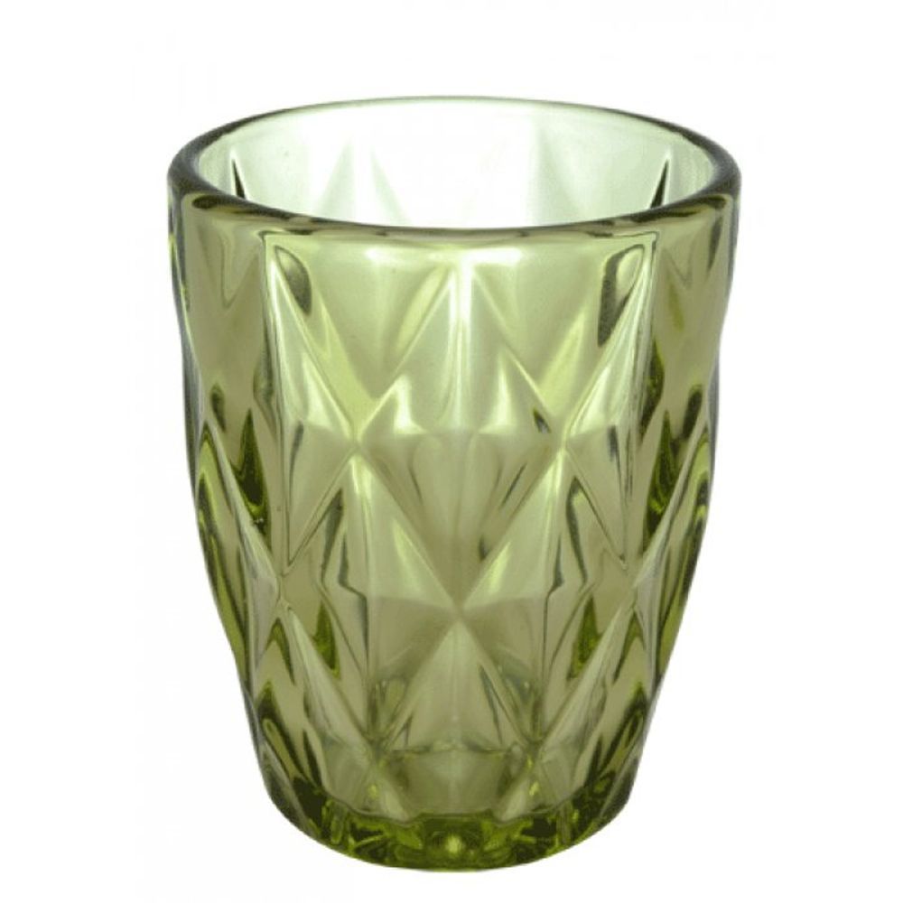 Vaso Rombo Chico Olive Set X6