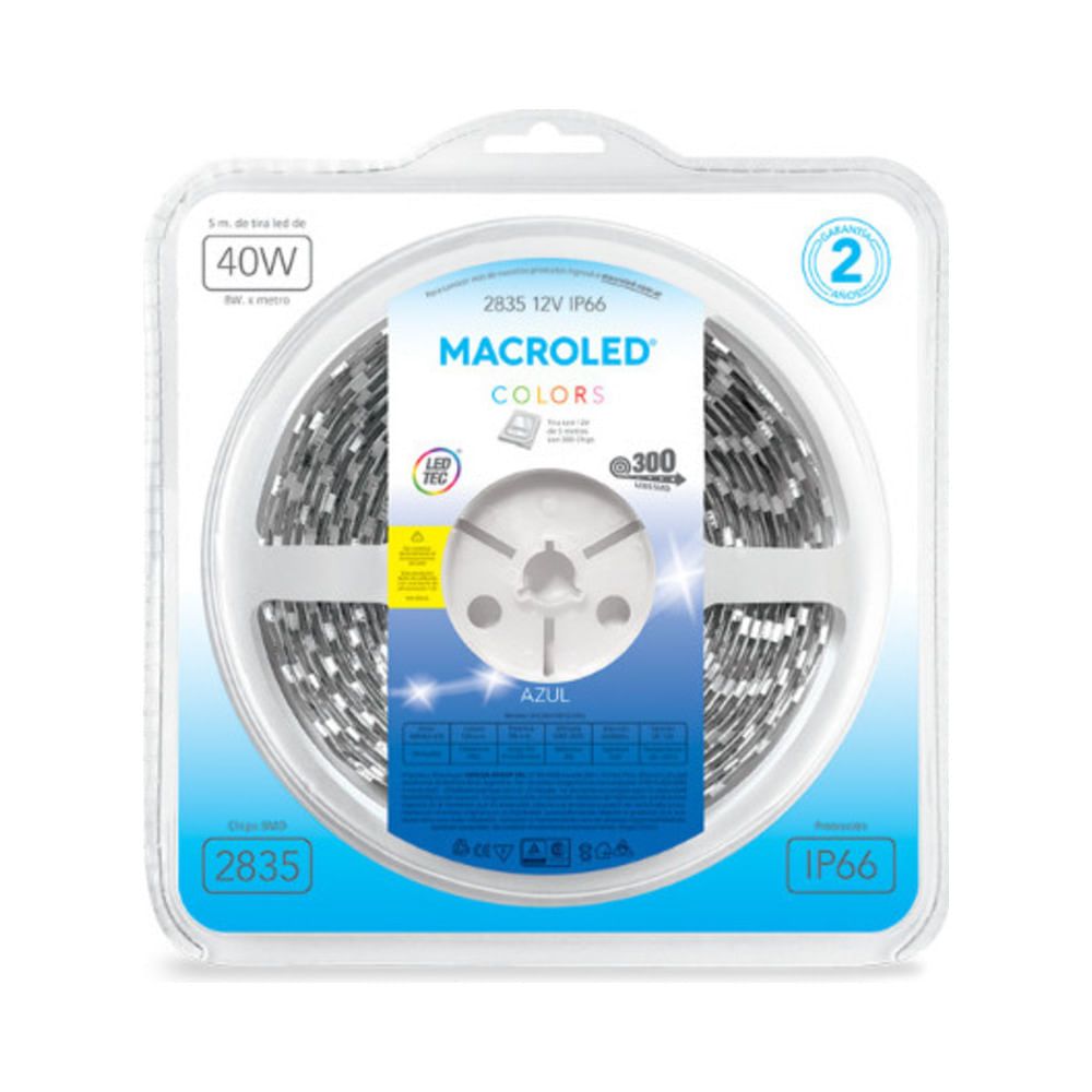 TIRA LED 2835 60LED IP66 AZUL