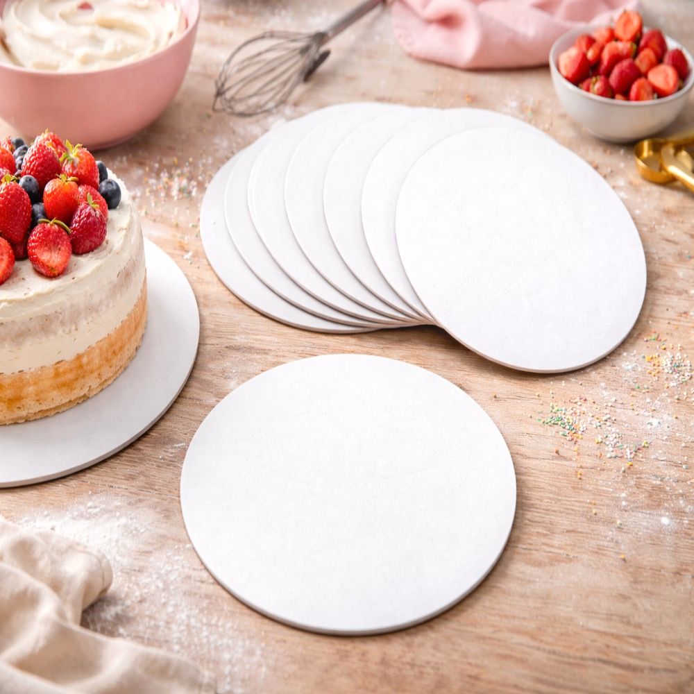 Circulo Base Torta 30cm Fibrofacil - Mdf Blanco X 10 Unid