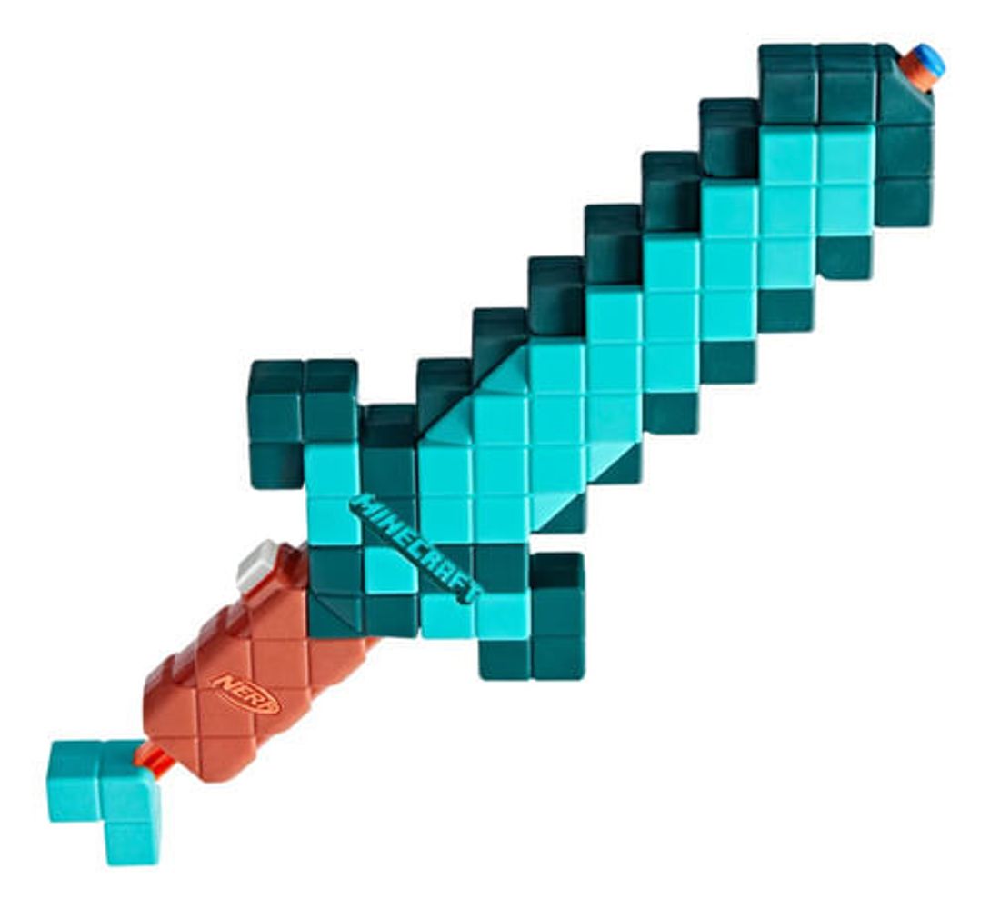Nerf Minecraft Espada Lanzador Diamond Sword G1438 Verde