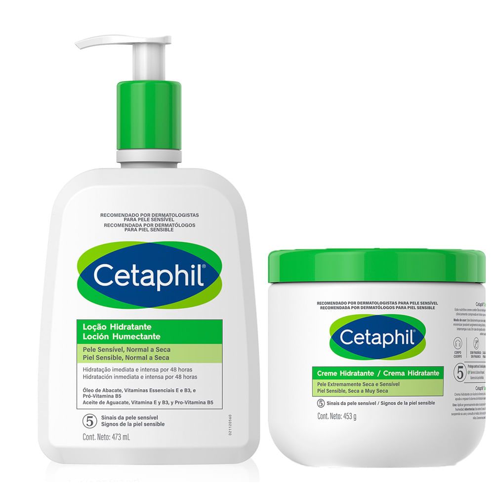 Cetaphil Set Emulsion Hidratante 473gr + Crema Piel Extra Seca 453gr