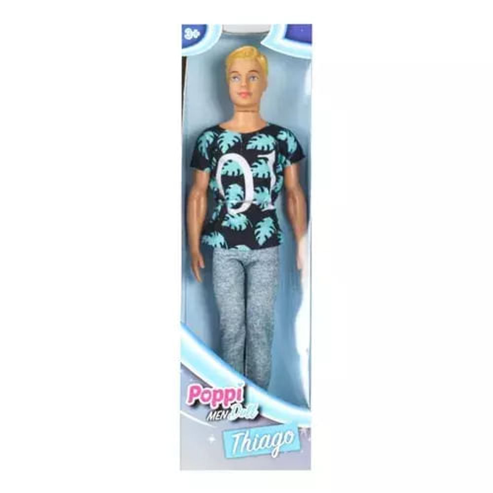 Muñeco Thiago Poppi Doll Individual B301 Negro
