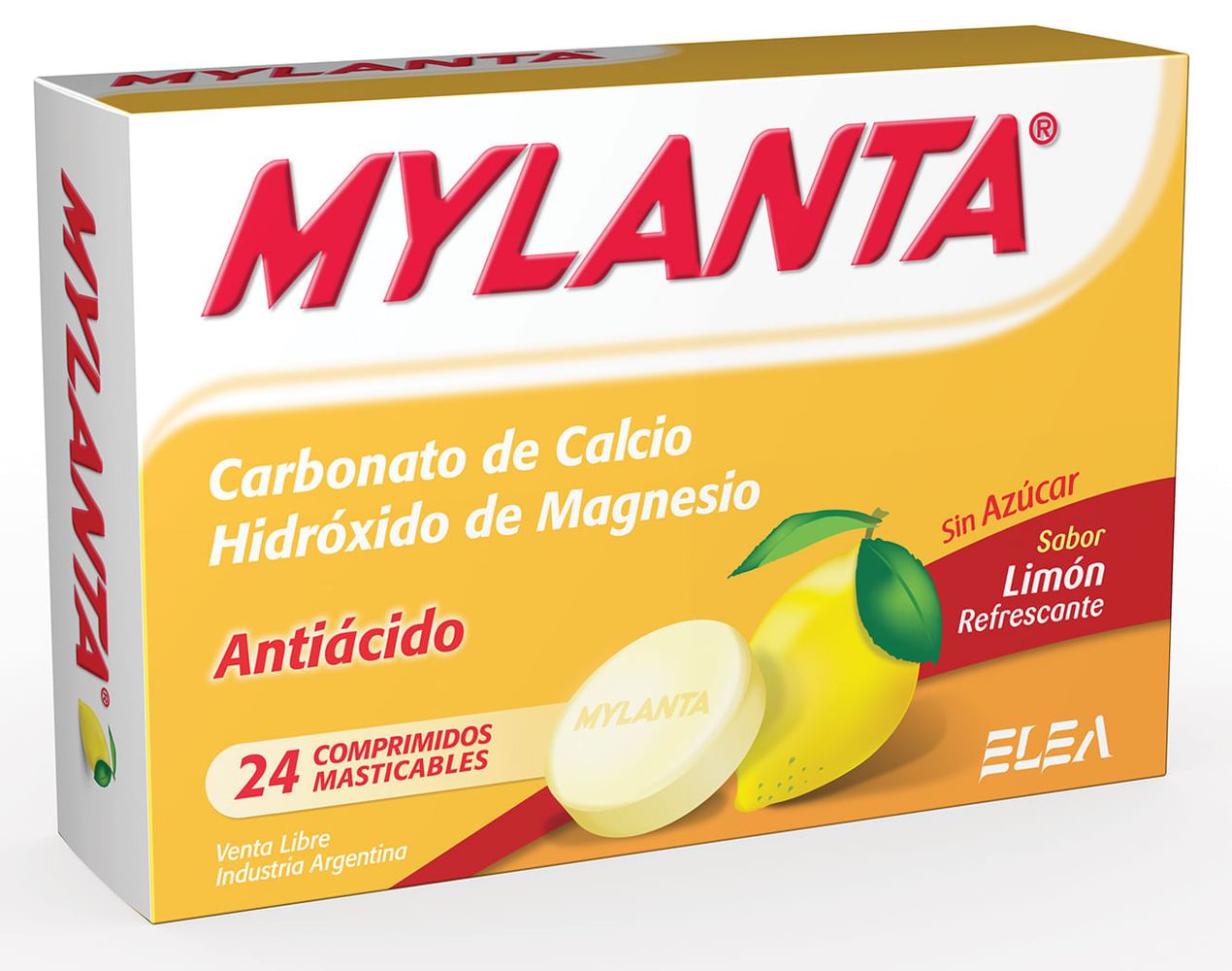 Mylanta Limon Refrescantes Comprimidos Masticables x24