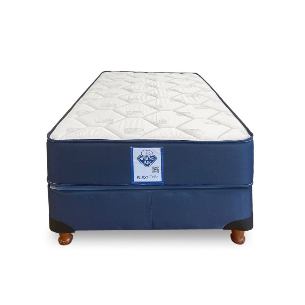 Colchón de Espuma y Sommier Spring Air 1 1/2 Plaza Prince 100x190cm