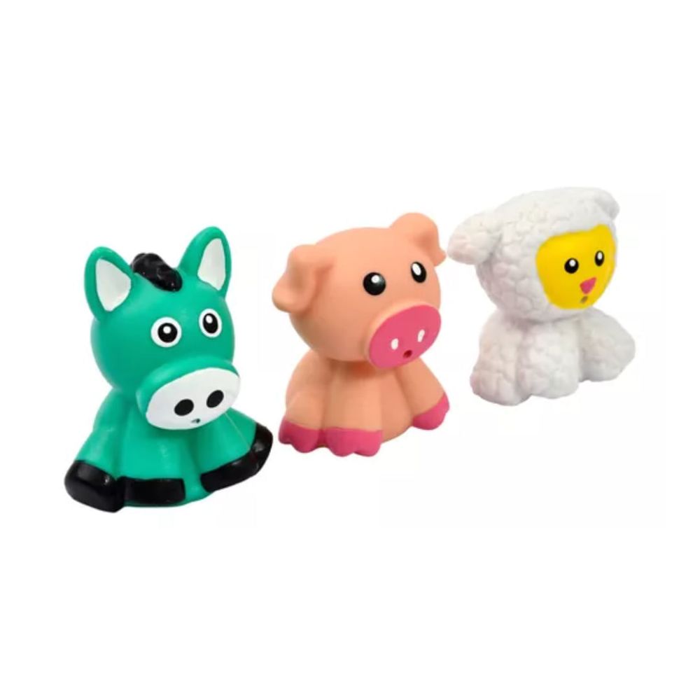 Animalitos De Granja Lanza Agua Con Chifle X 3 Chanchy Toys