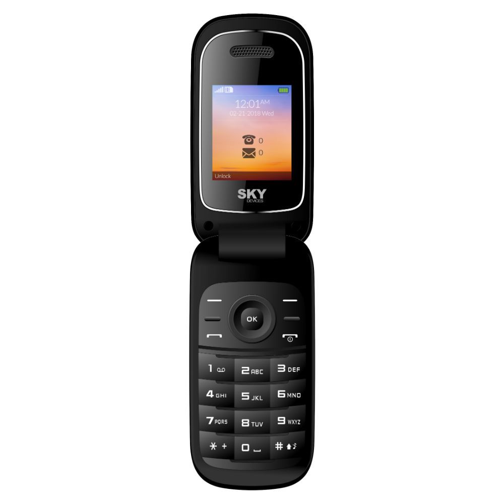 Celular Libre Sky Flip 2 Negro