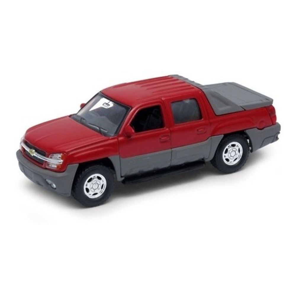 Welly 1:34 2002 Chevrolet Avalanche Rojo Camioneta