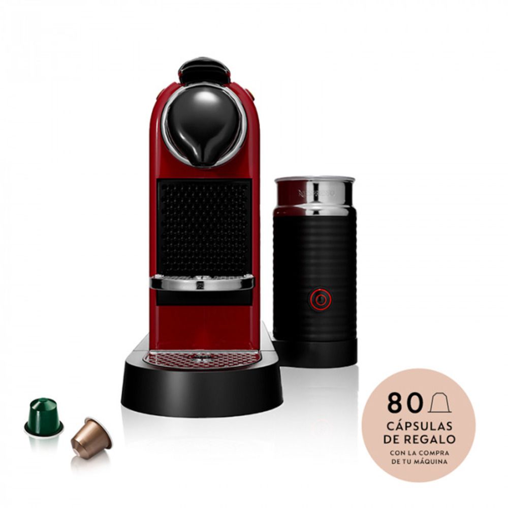 Cafetera Nespresso Citiz & Milk Cherry - Roja 1lt 19bar Auto Apagado ...