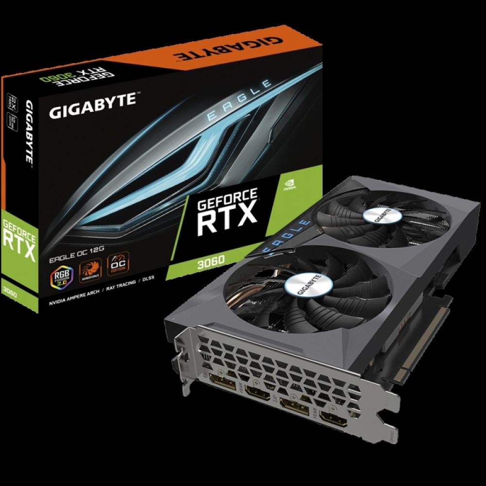 Vga Gigabyte Geforce Rtx 3060 Eagle Oc 12g 2.0 Lhr (9305) Gigabyte