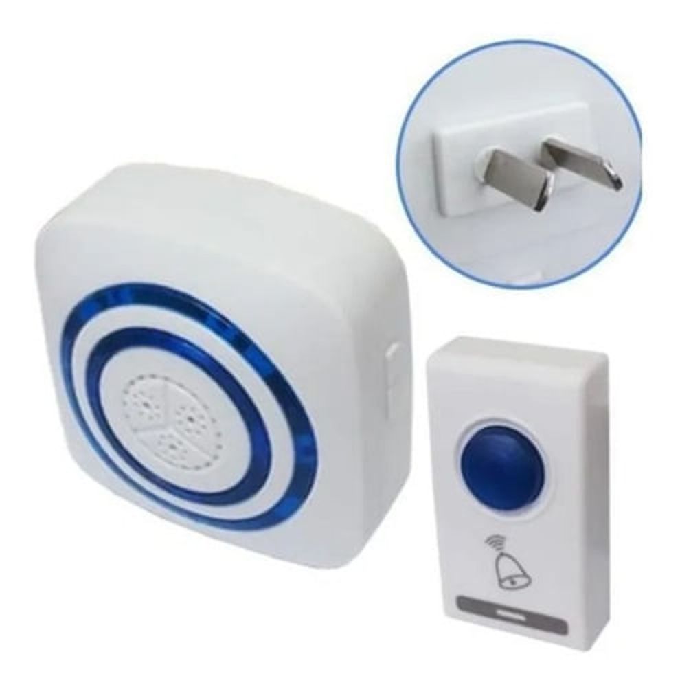 Timbre Inalámbrico Enchufe 220 V Importado Cuadrado