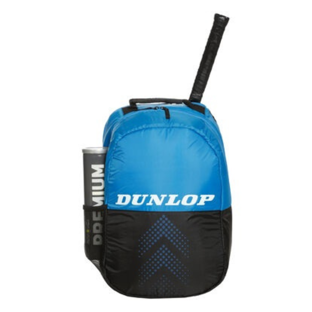Mochila Tenis Dunlop FX Club Negro y Azul 30 Lts Mod. 94313