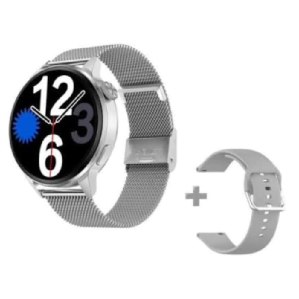 Smartwatch Reloj Inteligente Dt4 Plus Plateado + Malla metálica
