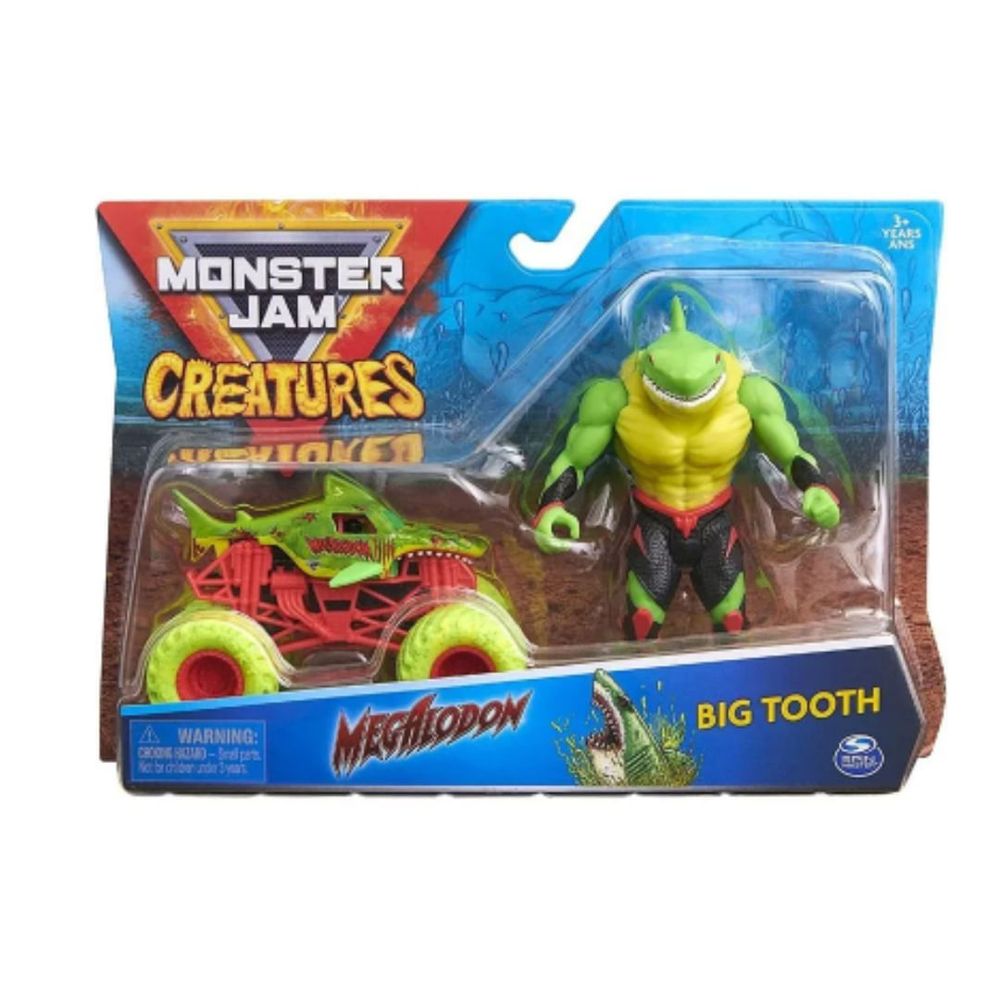 Monster Jam Creatures Escala 1:64 58731 Megalodon - Big Tooth
