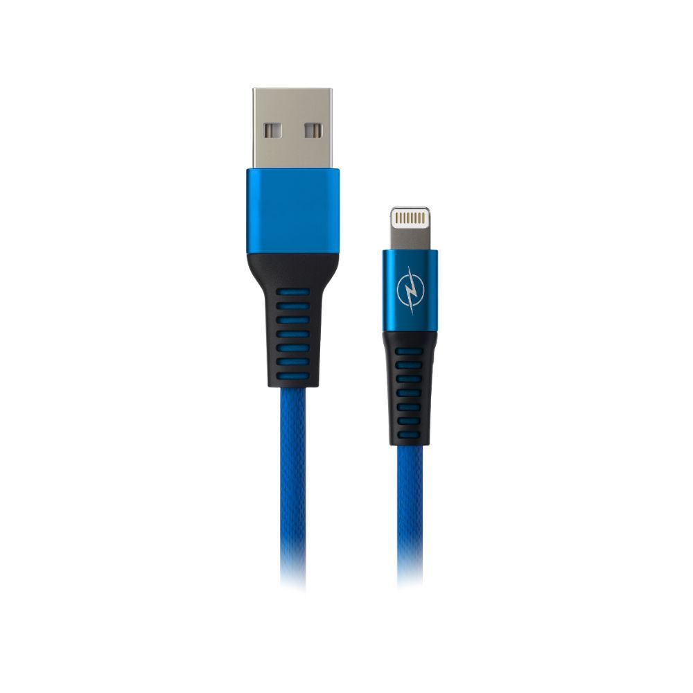 Cable De Datos Usb Ip 1 Metro Carga Rápida Reforzado Azul Dinax