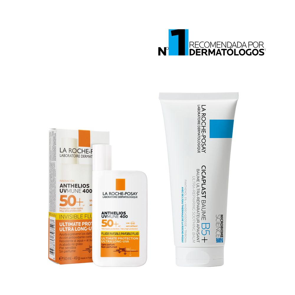 Kit LRP Cicaplast 100ml + Anthelios UV Mune Fluido Sin Color