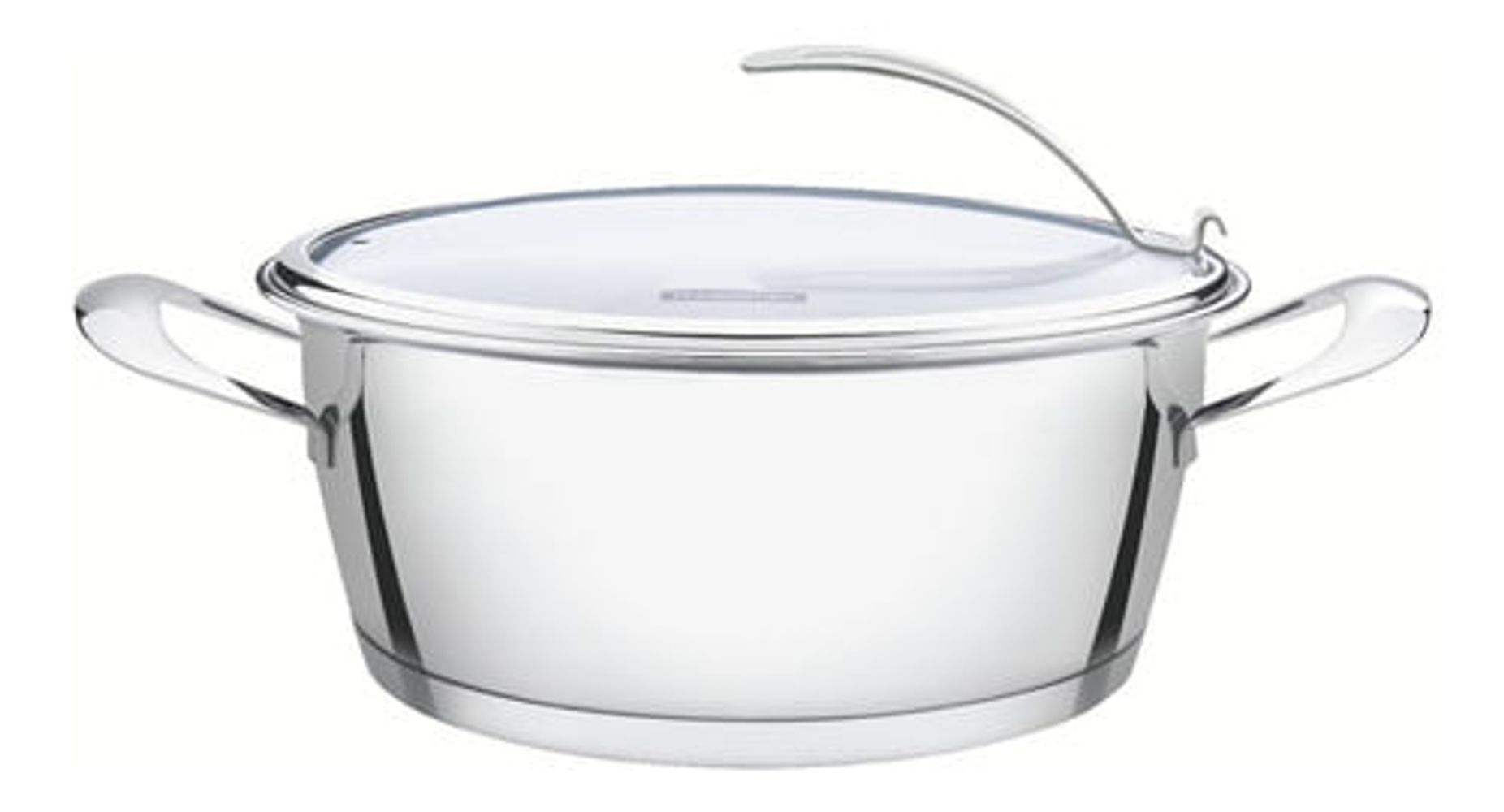 Cacerola Acero Inox 24cm T Vidrio T Fondo Ventura Tramontina