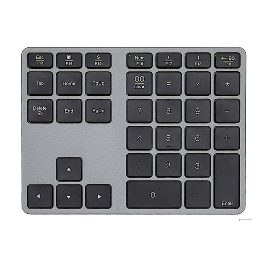 Teclado Numerico Extendido Bluetooth Inalambrico Usb - C - NEGRO