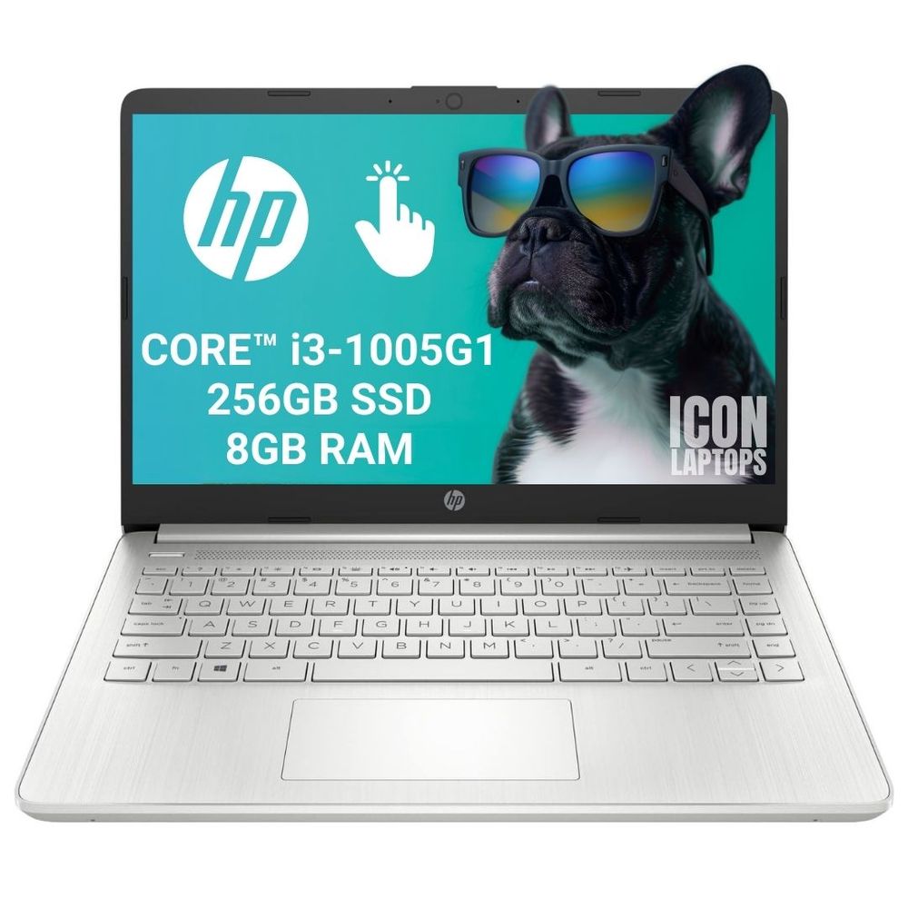 Notebook HP Silver Intel Core i3 10ma 8GB RAM 256GB SSD 14" Touch