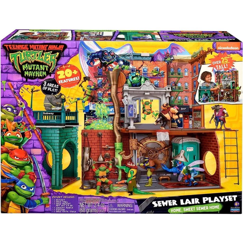 Tortugas Ninja Playset Sewer Lair Original Cuartel Casa